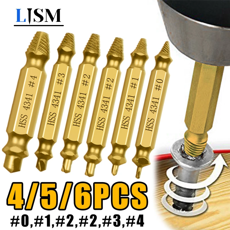 Damaged-Screw-Extractor-Kit-HSS-Removal-Tools-Drill-Stripped-Screw ...
