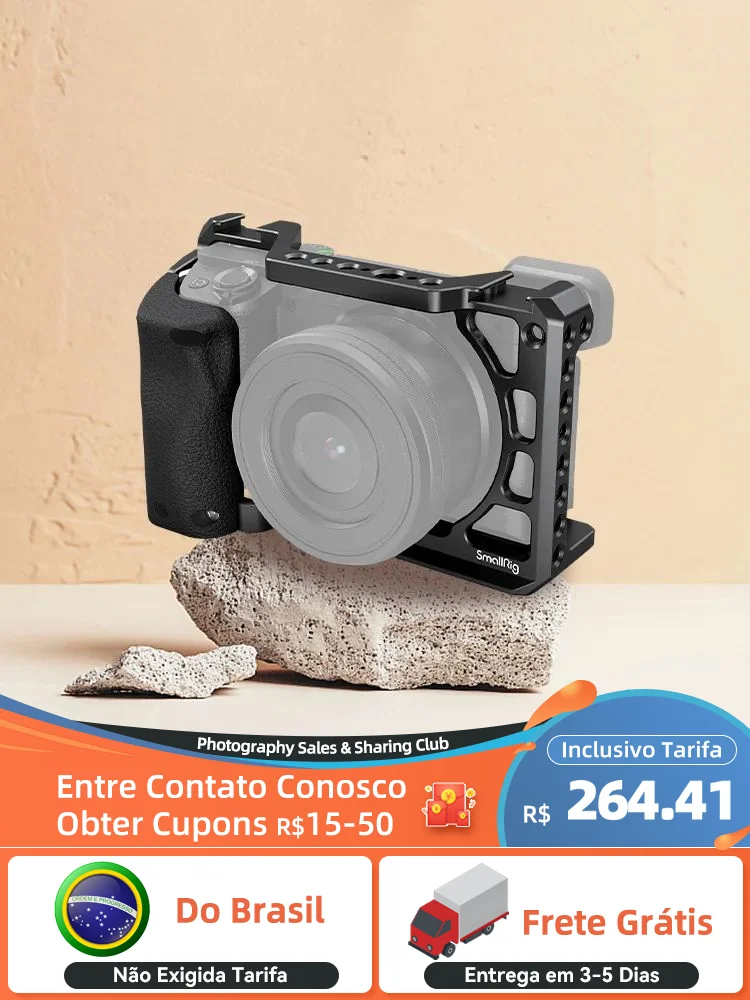 SmallRig-Camera-Cage-Handle-Grip-Expans-o-Buracos-Box-Sapato-frio-Quick ...