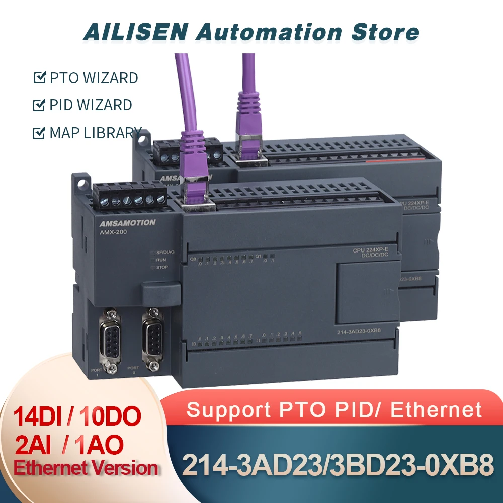 Ethernet-CPU224XP-E-PLC-Programmable-Logic-Controller-2AI-1AO-Replace ...