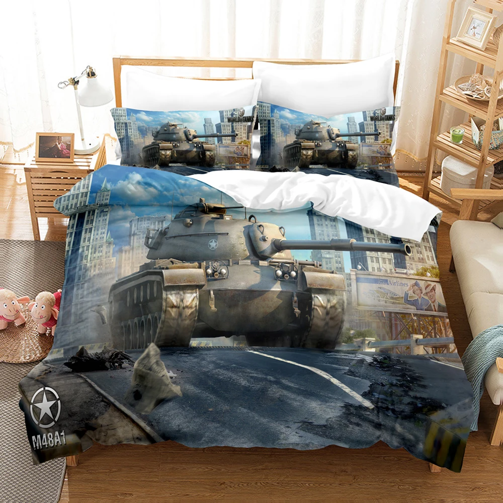 Drop-Shipping-Wholesale-Bedding-Set-Luxury-Cool-Tanks-Kids-Children ...