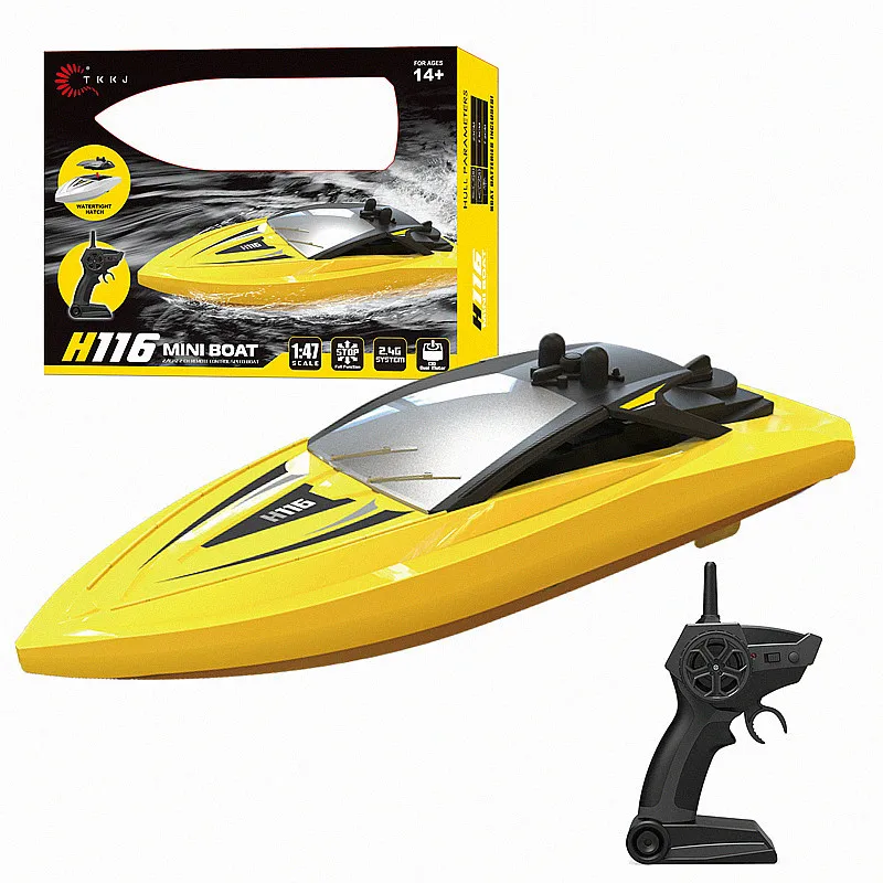 2.4g Remote Control Low Speed Boat Electric Speedboat Rechargeable ...