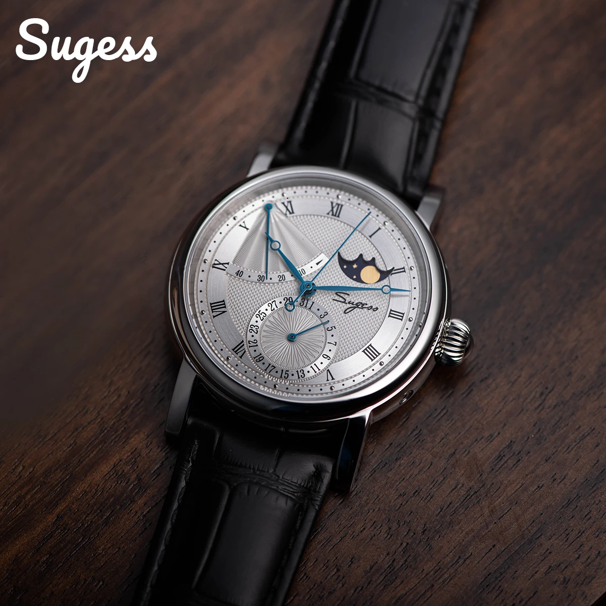 2023 Sugess Watch of Men Automatic Mechanical Moon-Phase Wristwatches ...