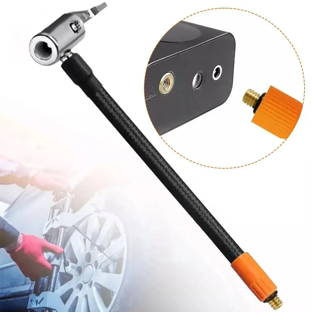 M6 Locking Air Chuck With Air Hose 40cm Standard Tire Valve Fine Thread ...