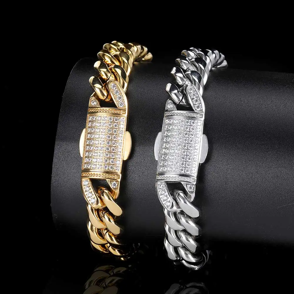 Hip-Hop-Rapper-Rock-Jewelry-Cuban-Link-Fashion-Luxury-Stainless-High ...