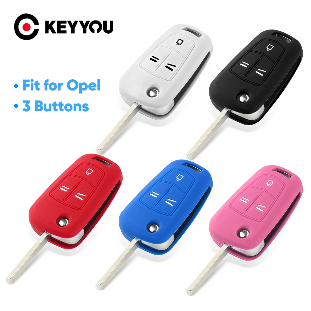 Keyyou 3 Buttons Silicone Key Case Cover For Opel Astra H Corsa D ...