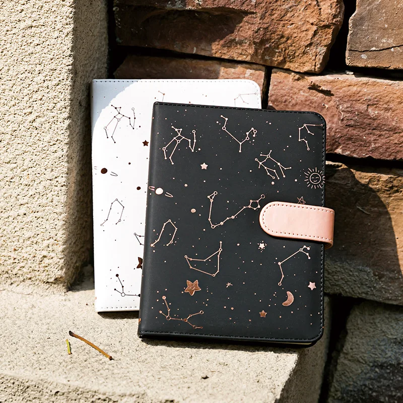 Agenda Planner Notebook Constellation Cover Undated Starry Sky A6 Soft ...