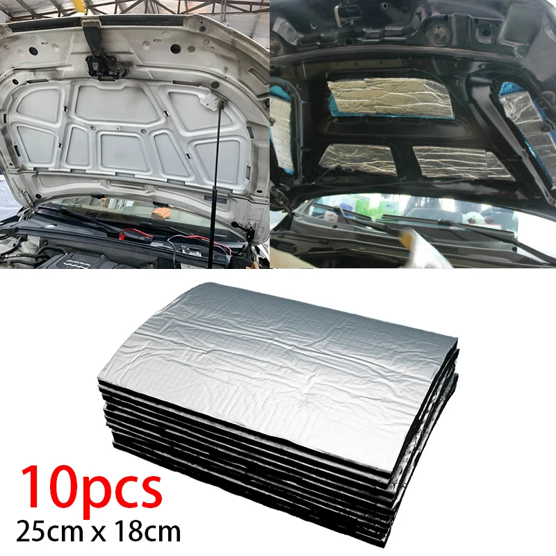 10-Sheets-Sound-Deadener-Heat-Insulation-Mat-Car-Van-Sound-Proofing ...