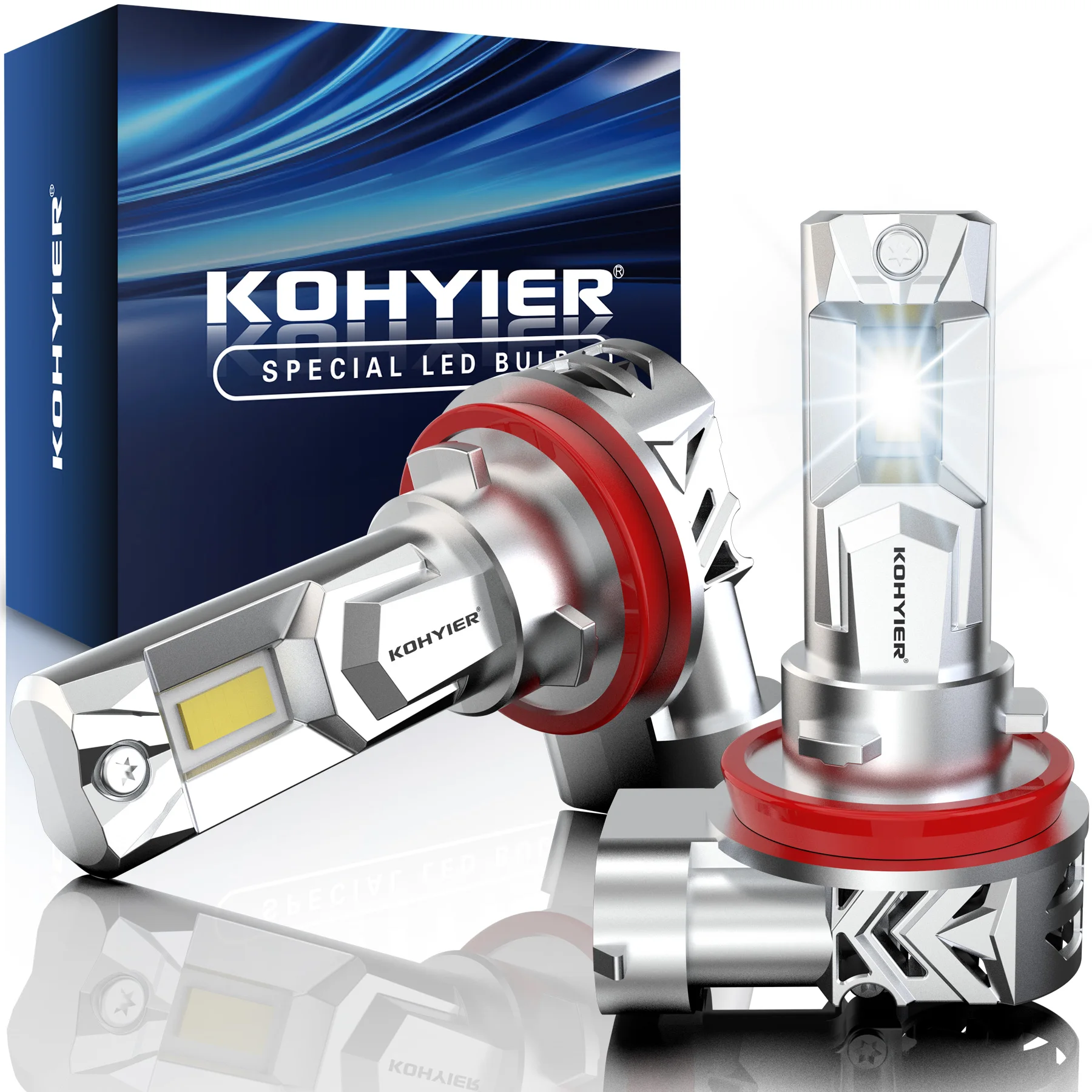 2Pcs-H8-H11-LED-Car-Headlight-Bulb-6500K-100W-20000Lm-Wireless-with-Fan ...