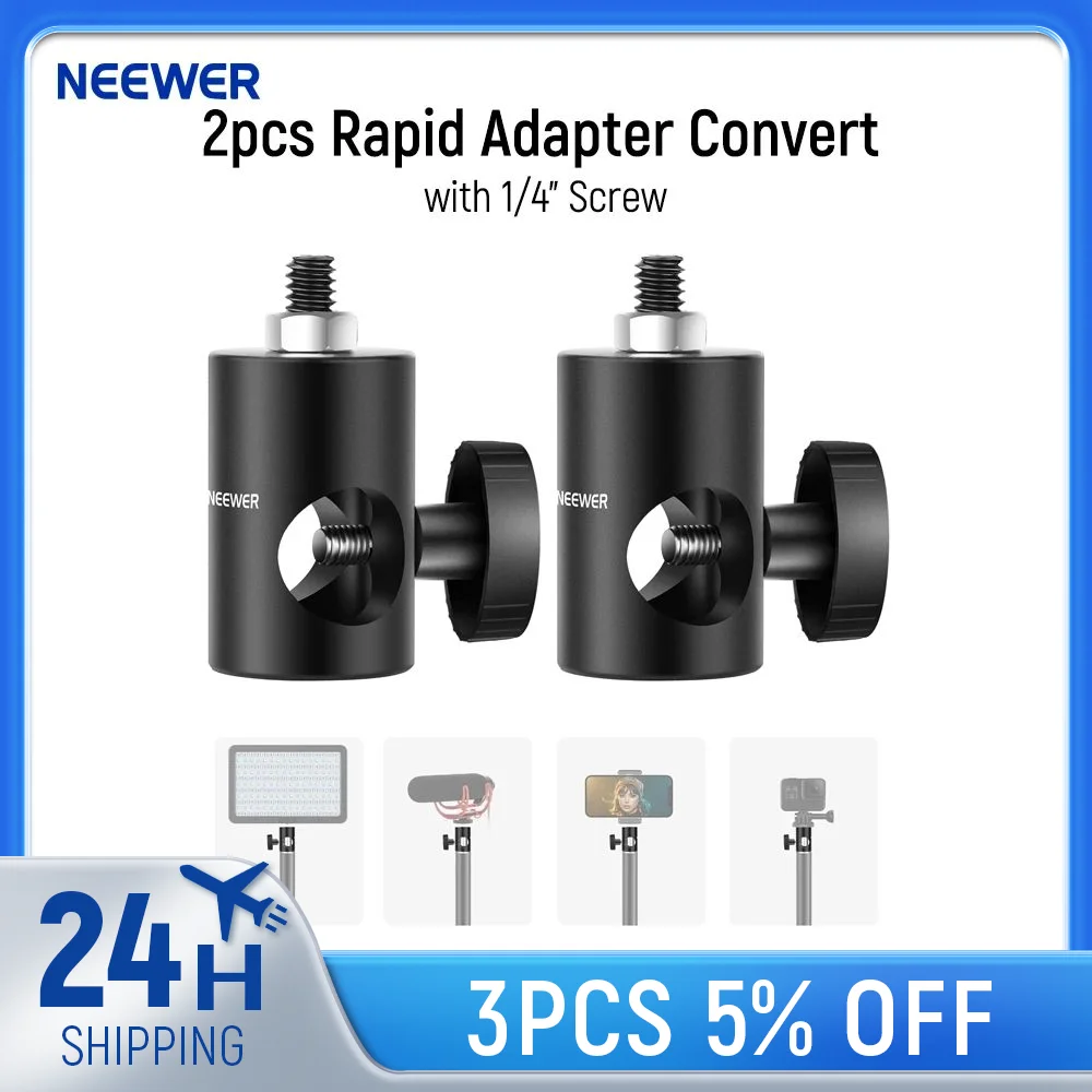 Neewer-Rapid-Adapter-Convert-with-1-4-Screw-2-Pack-Multi-Functional ...