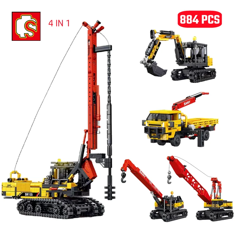 4in1-Rotary-Drilling-Rigs-Building-Blocks-Kit-City-Construction ...
