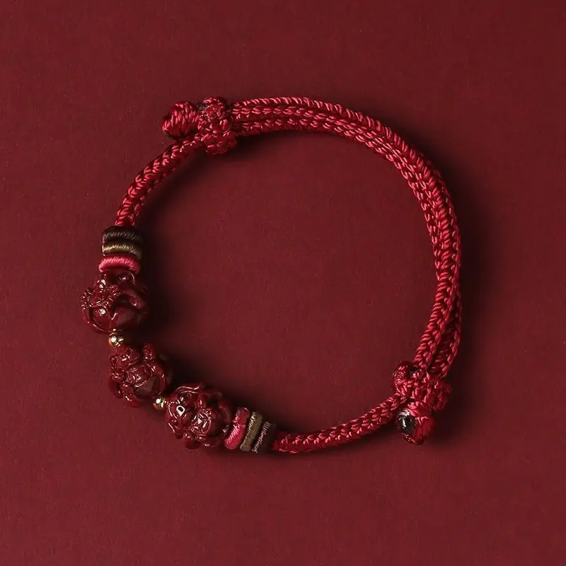 Year-of-Birth-Cinnabar-Red-Rope-Zodiac-Animal-Bracelet-Hand-Woven-Hand ...