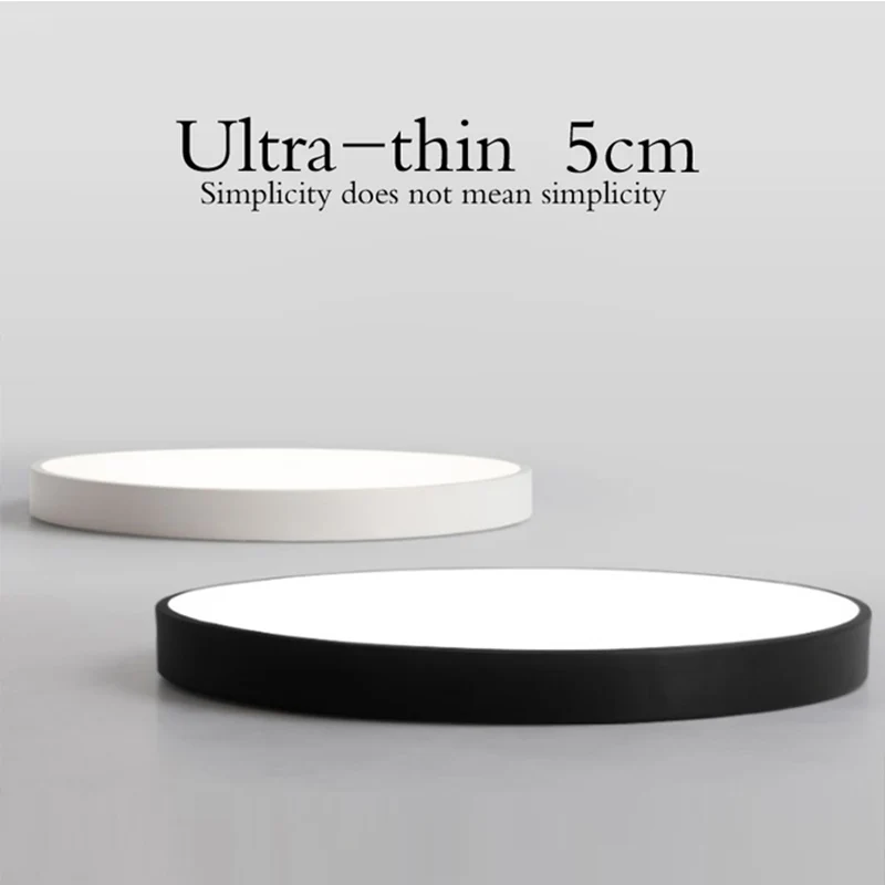 Luminária Sobrepor Básico E Simples Forma Redonda Ultra Fino 5cm ...