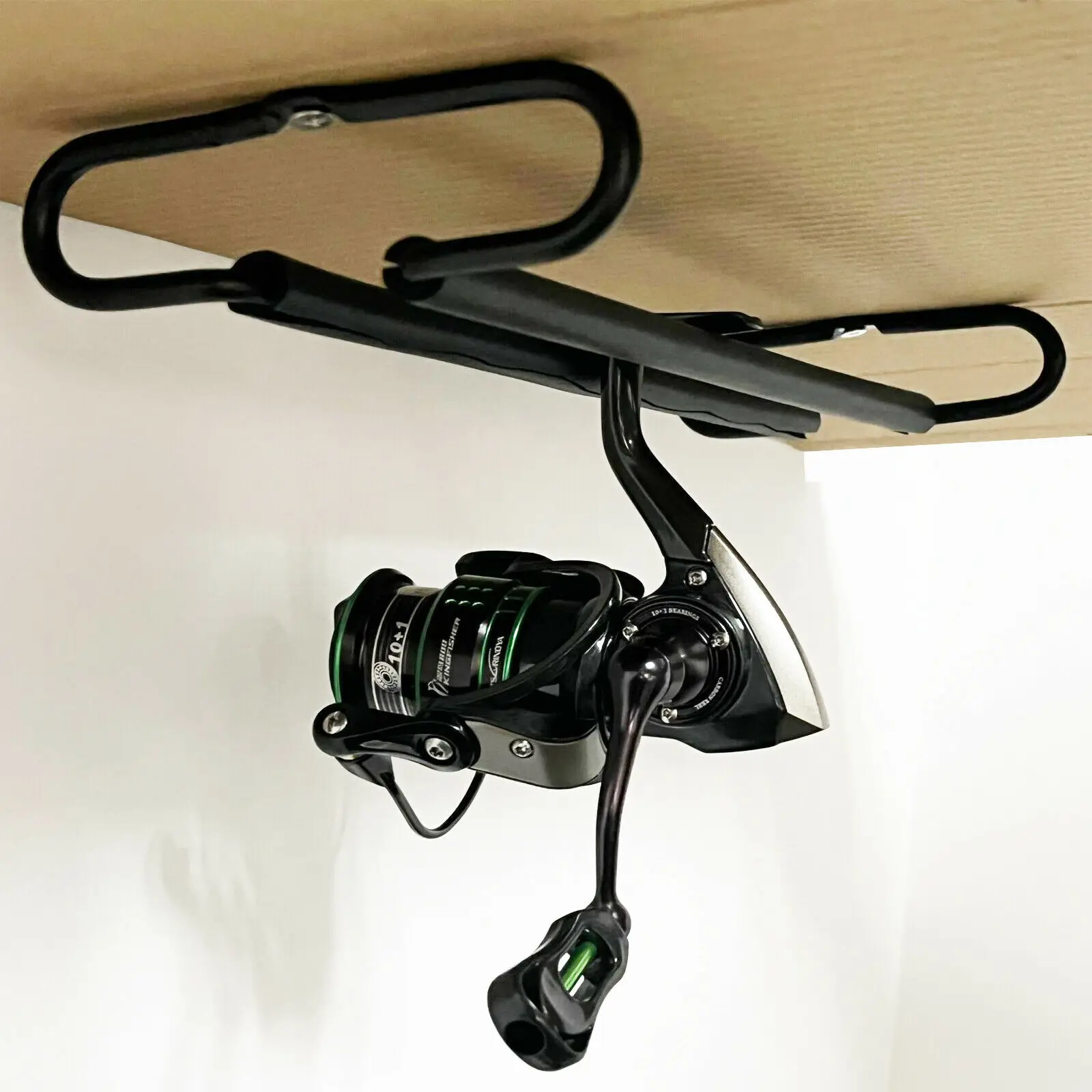 Fishing-Reel-Rack-Ceiling-Mount-Spinning-Reel-Holder-Storage-Wood-Cabin ...