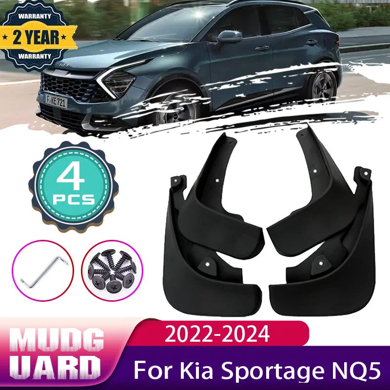 4pcs Mudguards For Kia Sportage NQ5 5 LWB 2022 Accessories 2024 2023 Front Rear Mud Splash ...