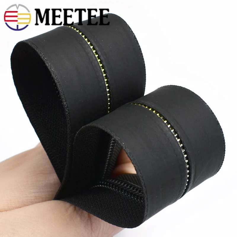 2/5M 5# Waterproof Nylon Zipper Rainbow Invisible Coil Zippers Tape ...