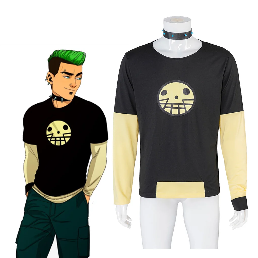 Anime-Total-Drama-Duncan-Cosplay-Costume-Skull-Shirt-Duncan-Fashion-T ...