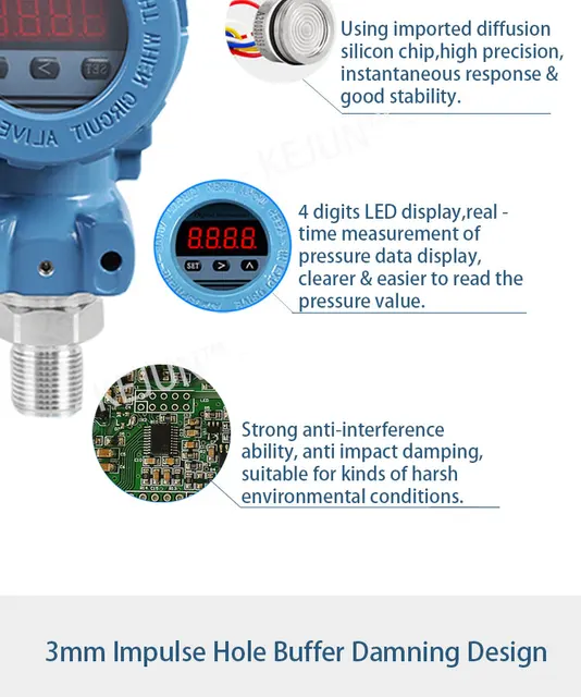 Piezoelectric Pressure Sensor 0-10v Membrane Pressure, 45% OFF