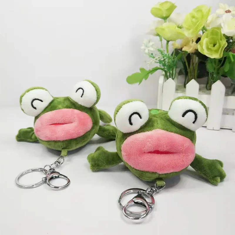 Cartoon-Cute-Animal-Frog-Toad-Frog-with-Big-Mouth-Plush-Toy-Key-Chain ...