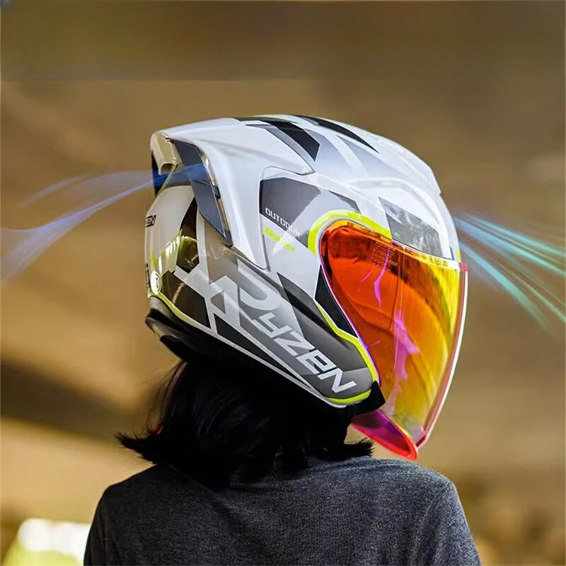 RYZEN-Motorcycle-Helmet-3-4-Helmet-Double-Lens-Spring-and-Summer-Male ...