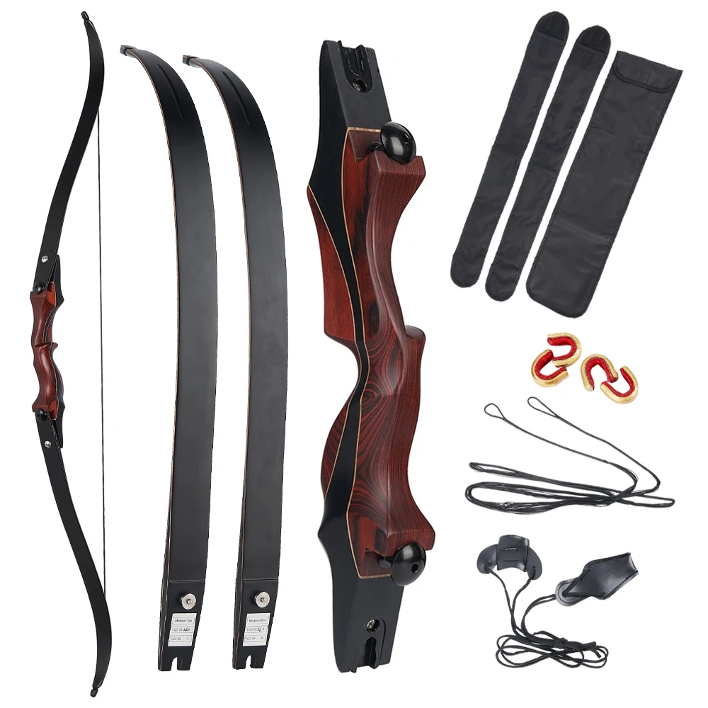 Toparchery 58inch Archery Recurve Bow ILF Bow 25-50lbs Take-down Bow ...