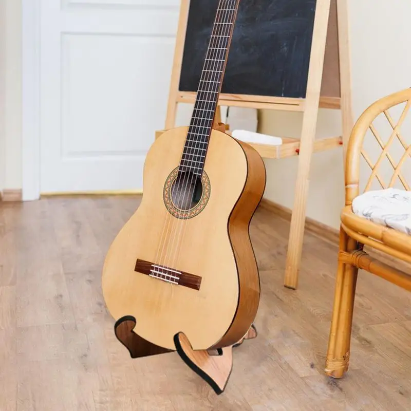 Wooden-Guitar-Stand-Portable-String-Floor-Display-Instrument-Rack-For ...