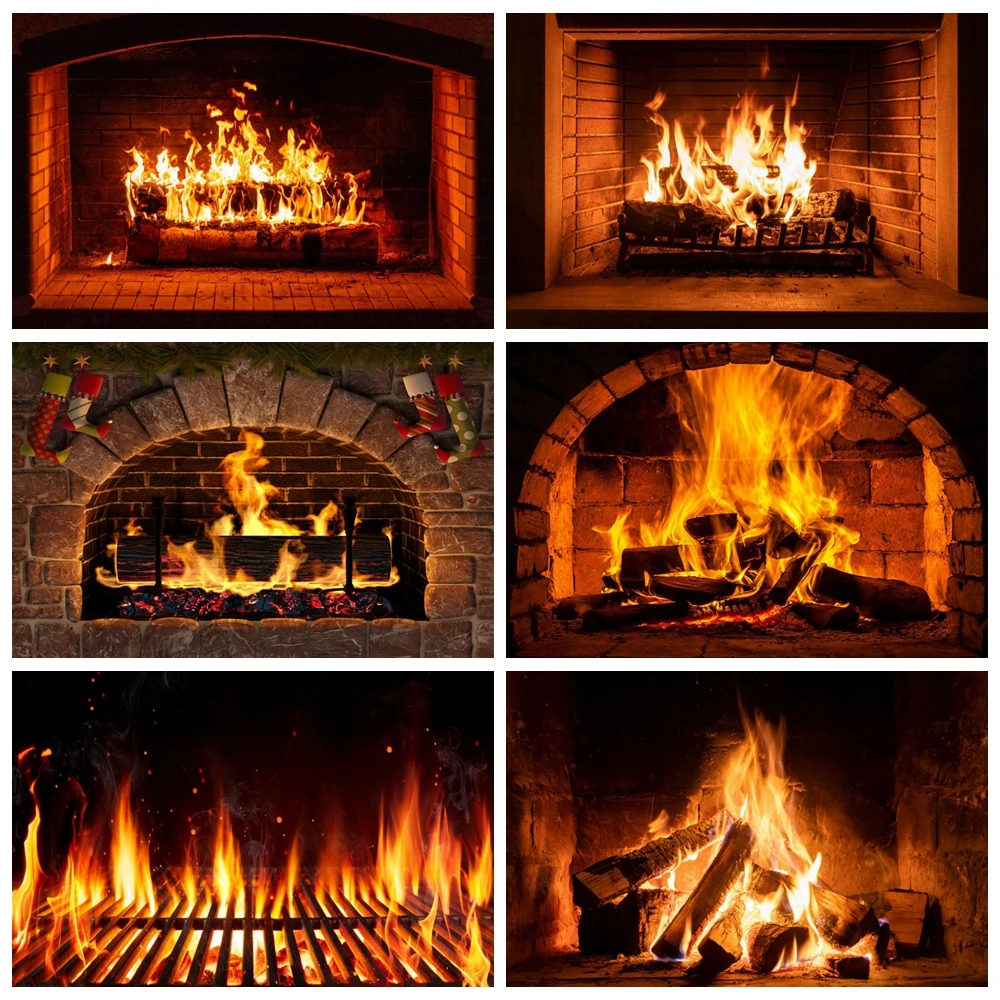 Moving Fireplace Background