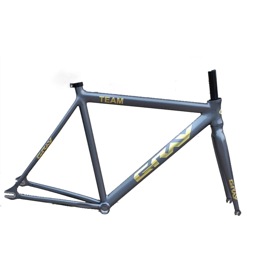 700C-Gray-Team-Fixed-Gear-Bicycle-Frameset-48cm-53cm-56cm-Aluminum ...