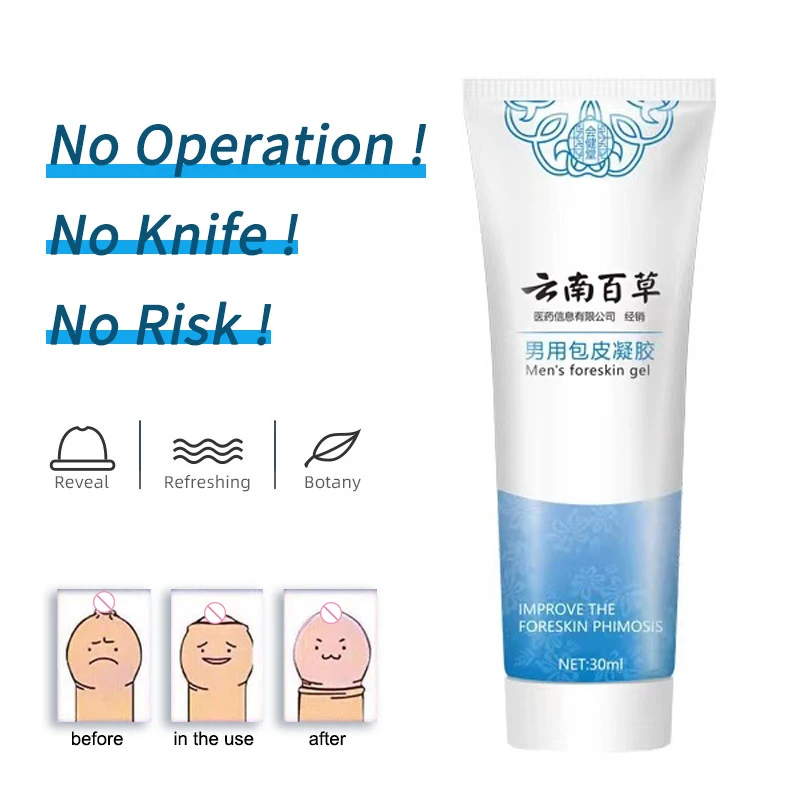 Gel para el cuidado de la fimosis del prepucio masculino, cuidado de la ...