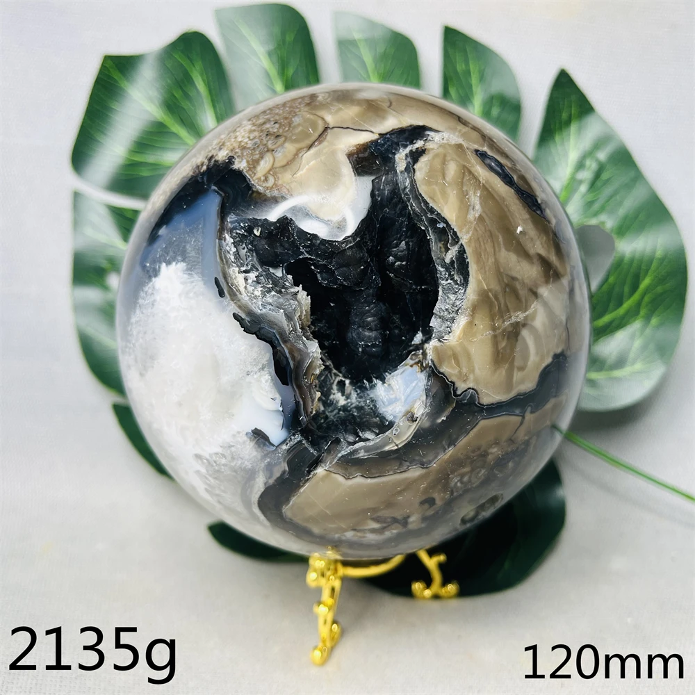 Fluorescent-Agate-Geode-Ball-Natural-Stone-Home-Decoration-Gift ...