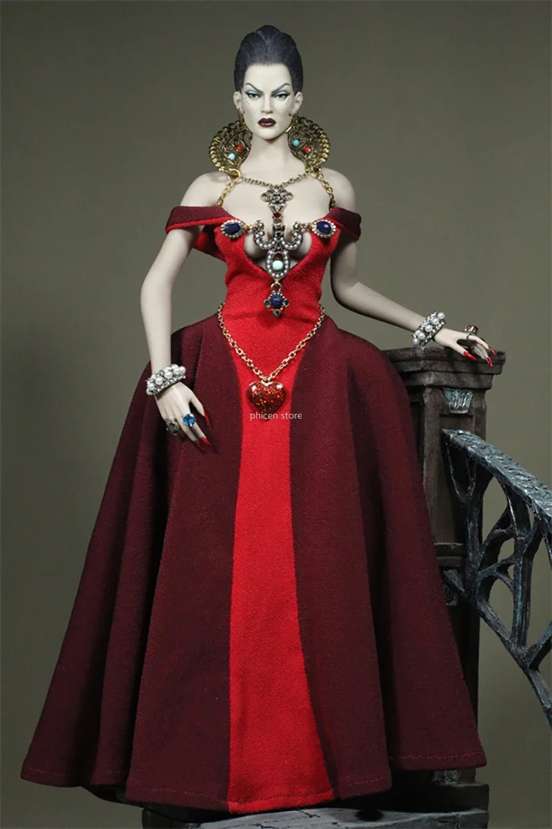 1-6-Countess-Gorgeous-Red-Skirt-with-Fan-Collar-Red-Heart-Waist-Chain ...