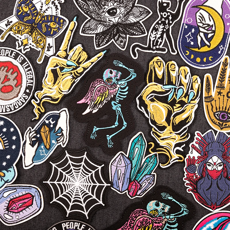 Punk Demon Embroidered Iron on Patches for Clothing Diy Transfer ...