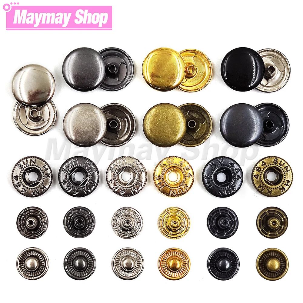 Leather Snap Button Press Stud | Metal Stud Button Snap Clothes - 50 ...