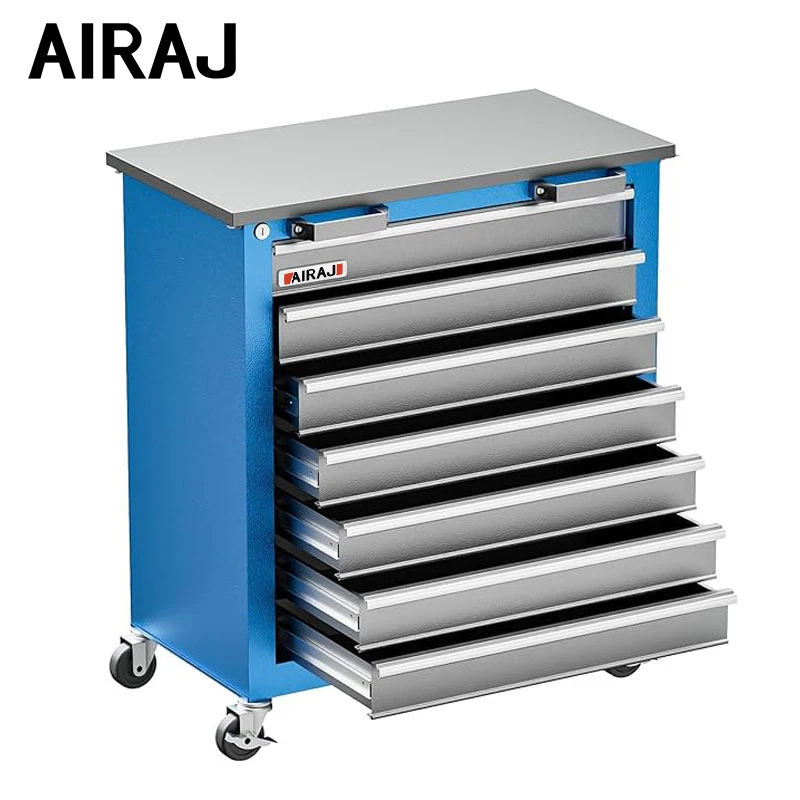AIRAJ-7-Layer-Tool-Cart-Garage-Organizer-Trolley-with-Wheels-Lock-Detachable-Cabinet-Large ...