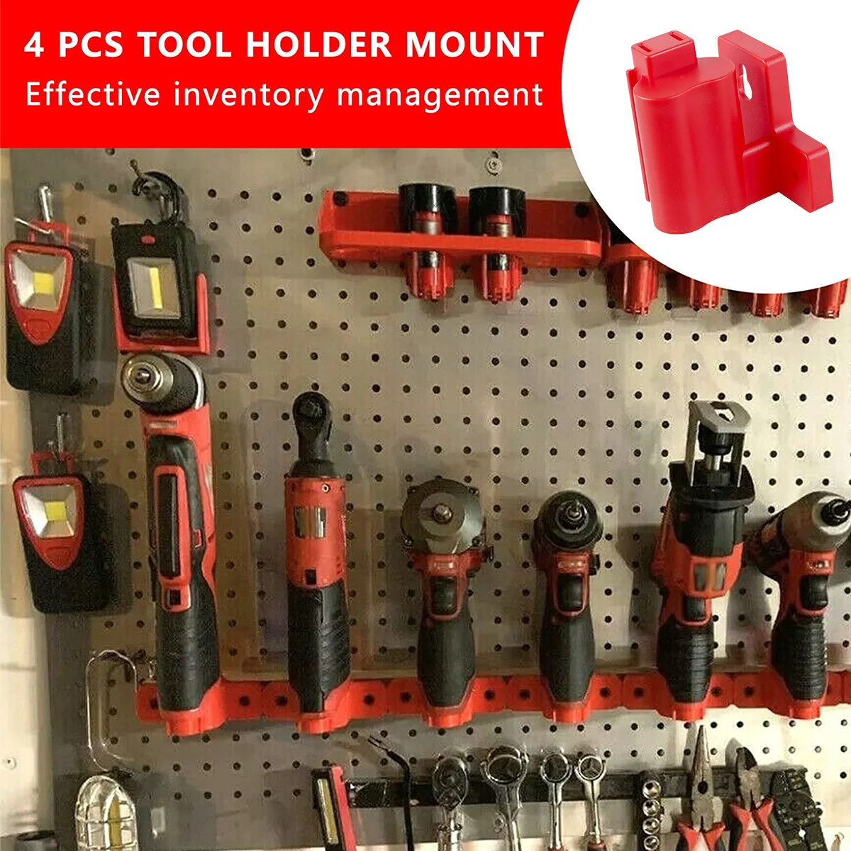 4Pcs-Battery-Mount-Holder-Wall-Mount-Machine-for-Milwaukee-M12-12V ...