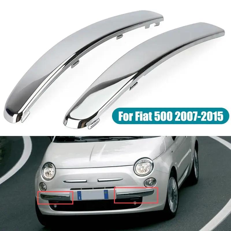Front Bumper Upper Grill Moulding Lower Trim For Fiat 500 2007-2015 ...