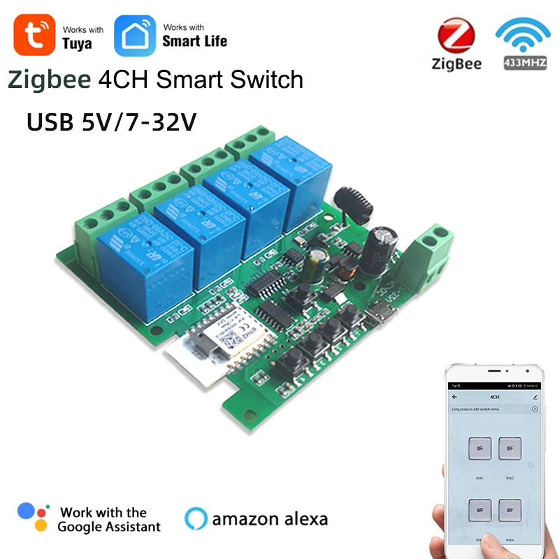 Zigbee-Tuya-Smart-Life-4CH-Motor-Controller-Switch-DC-12V-24V-32V-4 ...