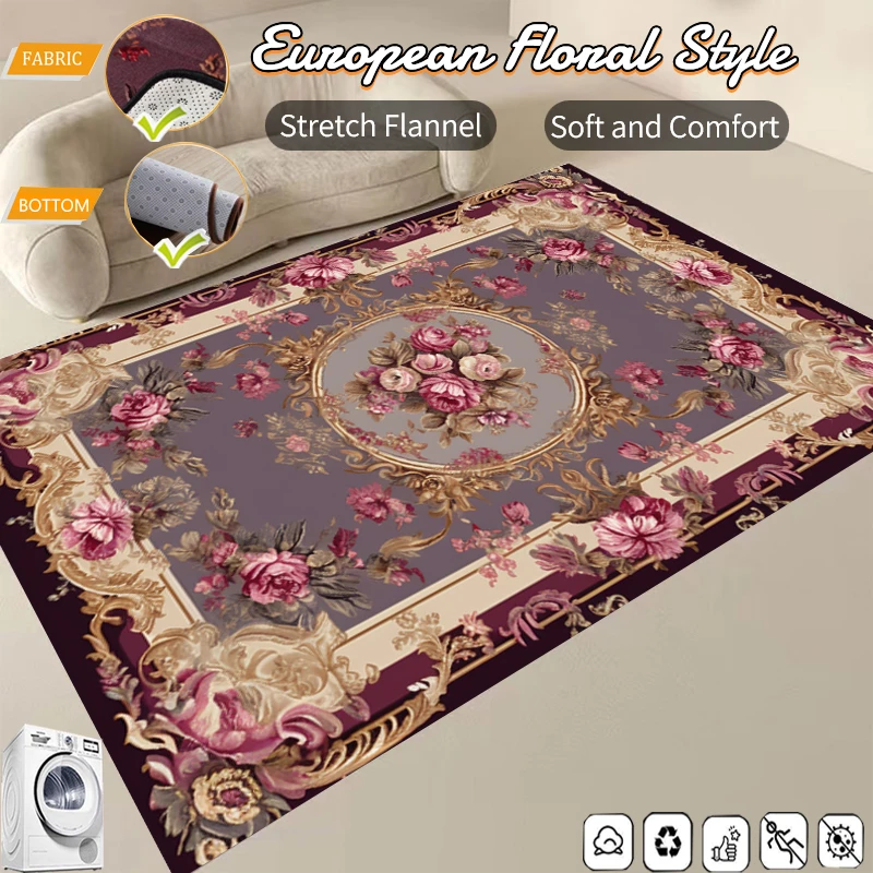 European-Floral-Carpets-for-Living-Room-Luxury-Decoration-2x4m-Big-Size ...