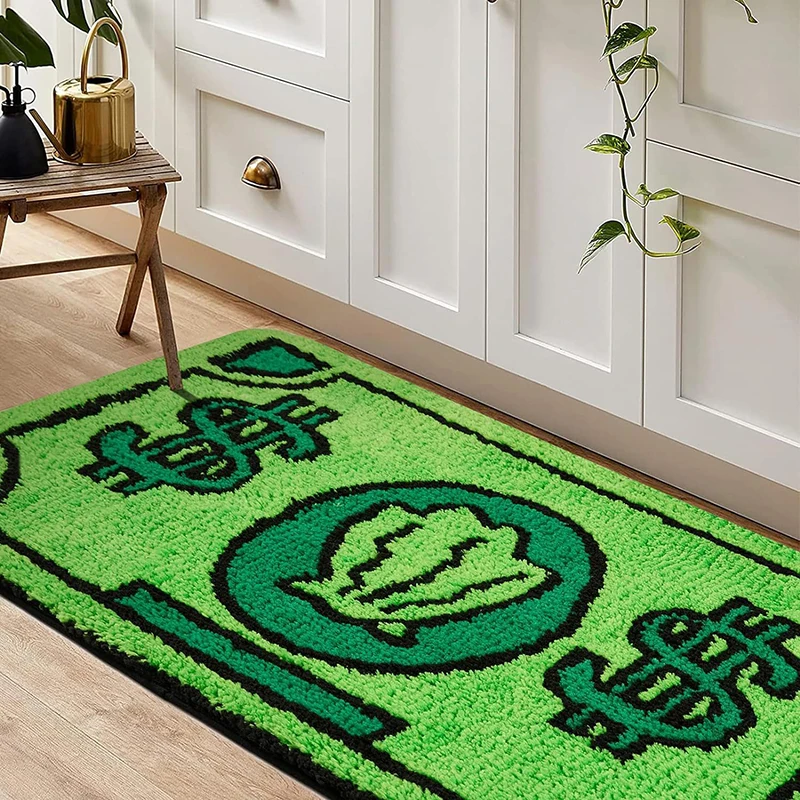 Cartoon Money Rugs Waterproof Floor Mat Fluff Carpet Non-slip DoorMat ...