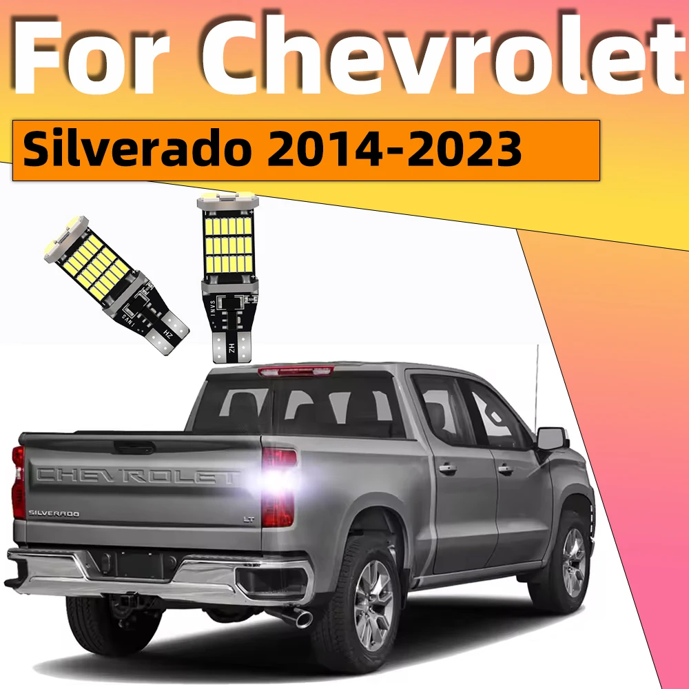 2Pcs Backup Lamp 6000K Car Reversing Lights For Chevrolet Silverado ...