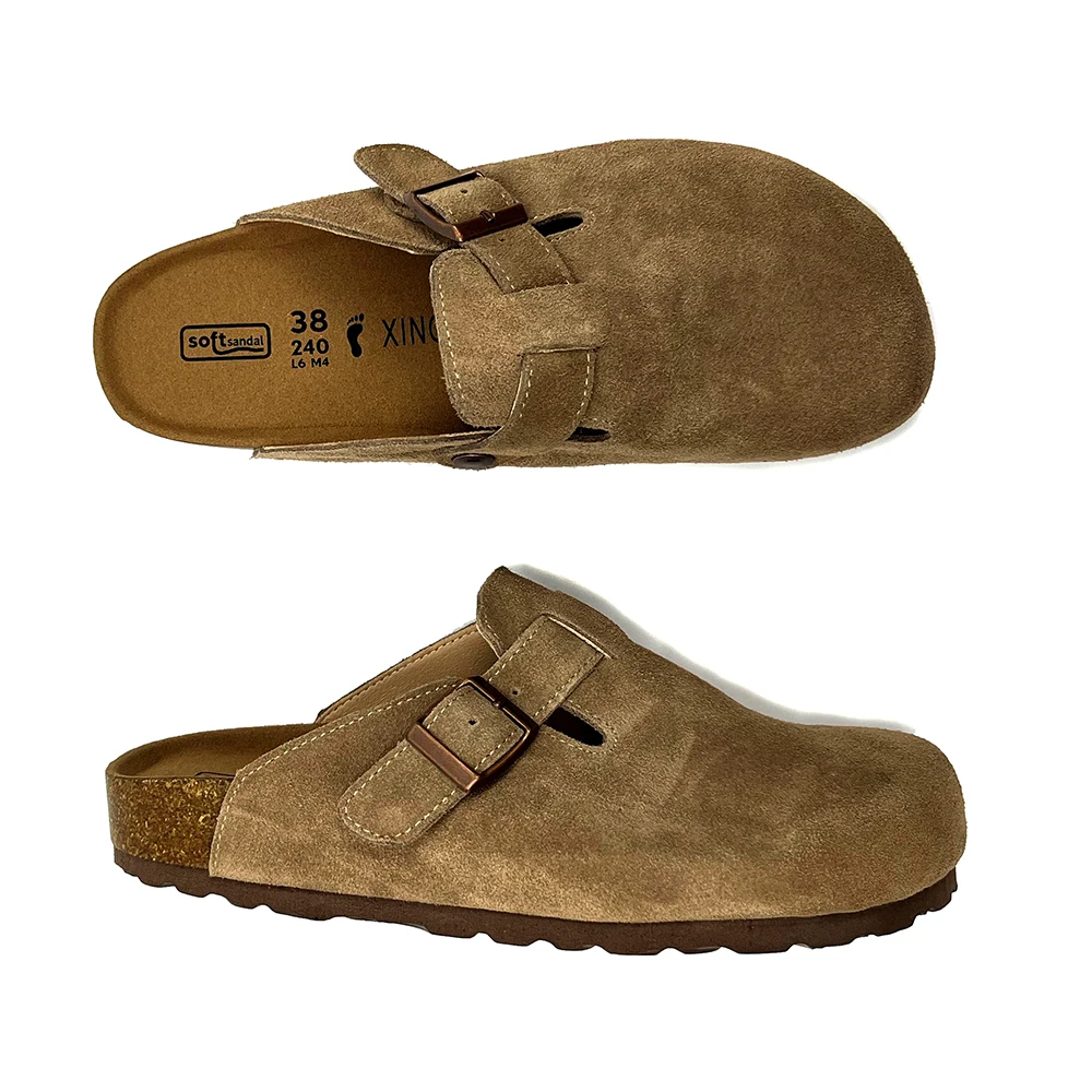 Zapatillas-de-cuero-de-vaca-Natural-para-mujer-chanclas-cl-sicas-de ...