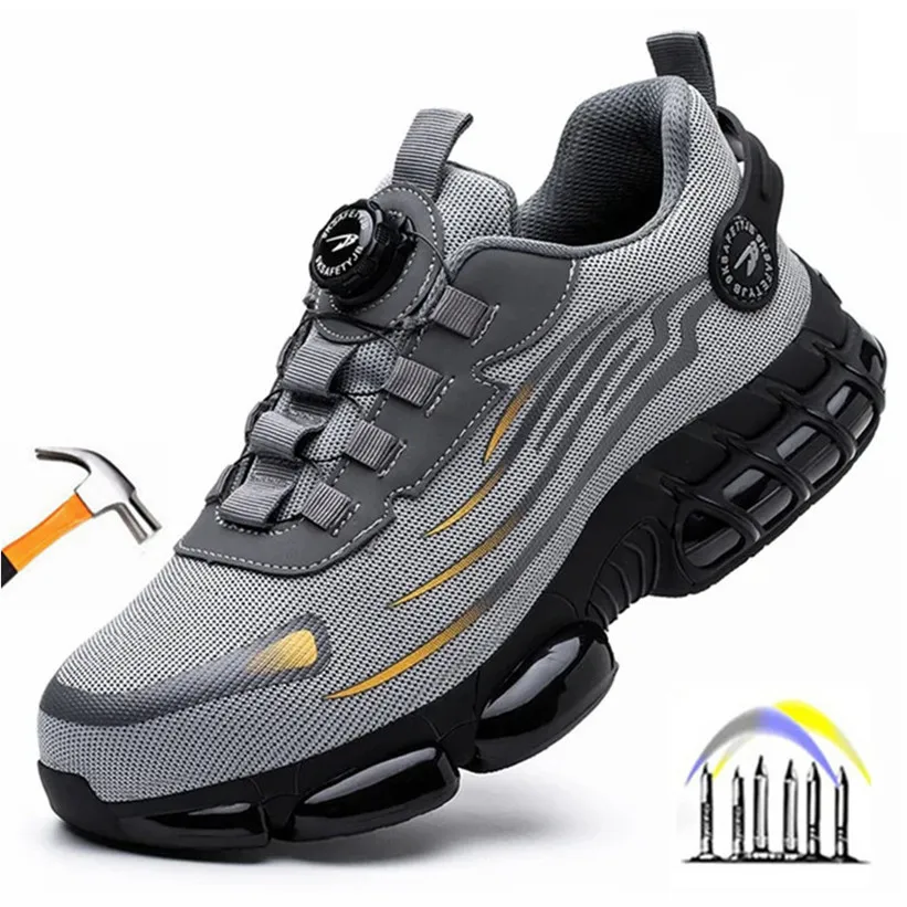 rotating-button-shoes-comfortable-Safety-shoes-lightweight-work-shoes ...