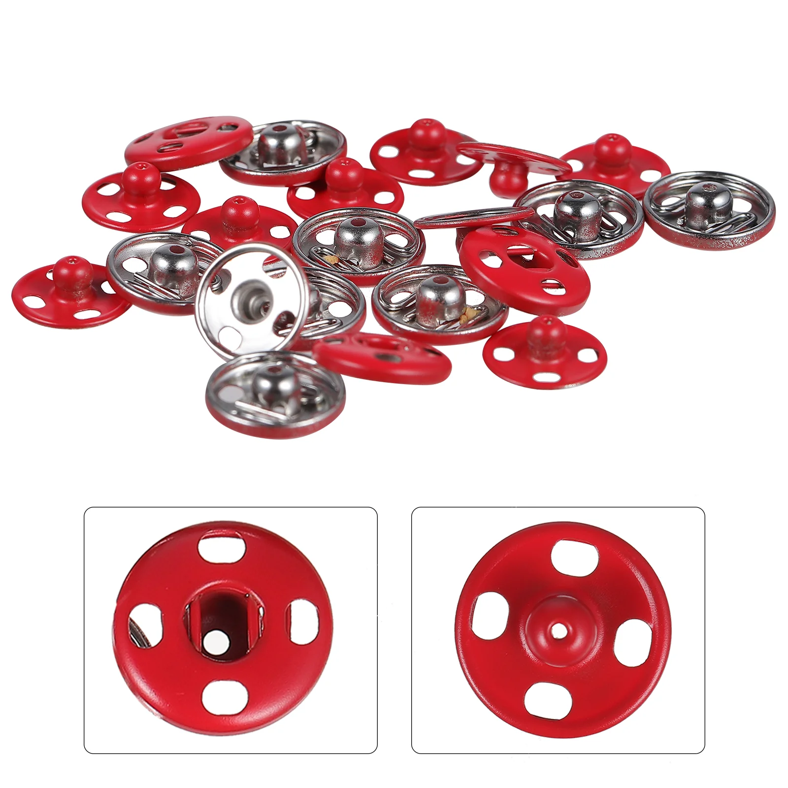 50-Pair-Metal-Button-Buttons-Practical-Snap-Fastener-Durable-Seamless ...