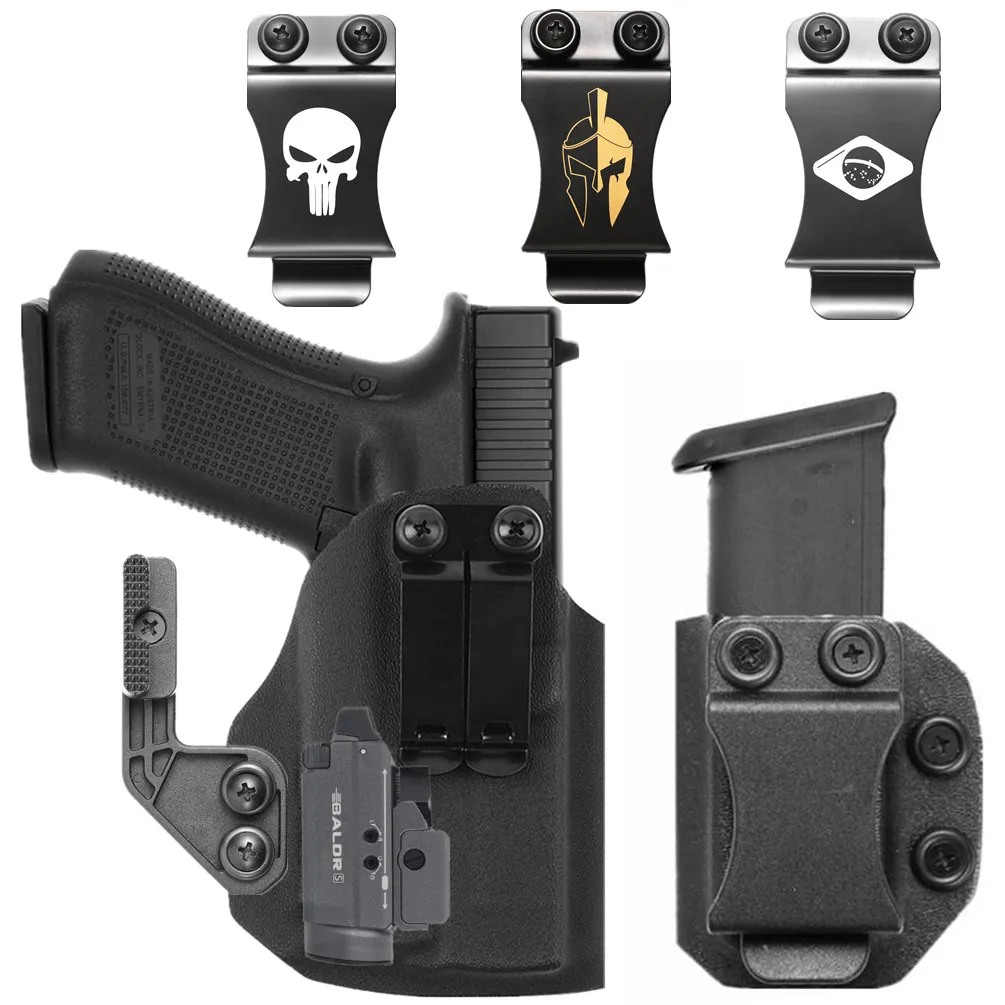 Kydex Internal Holster For Glock 17 19 19X 25 31 45 MOS with Olight ...