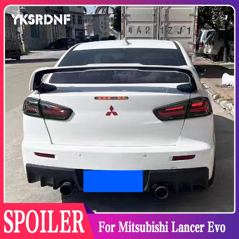 For-LANCER-Spoiler-EVO-ABS-Material-Car-Rear-Wing-Primer-Color-Rear ...