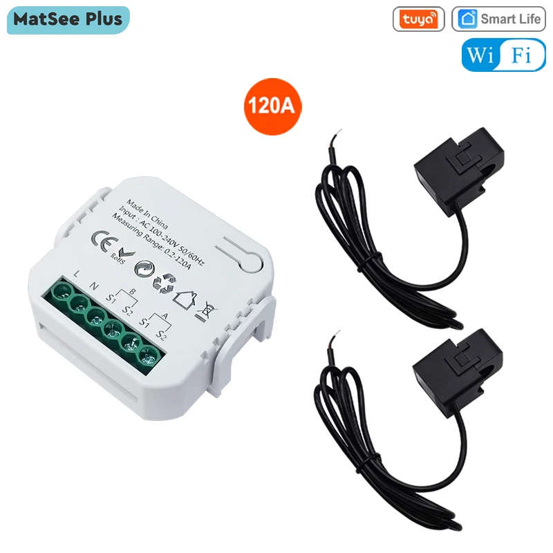 Tuya-Smart-Life-WiFi-Energy-Meter-120A-Bidirectional-2-Channel-with ...