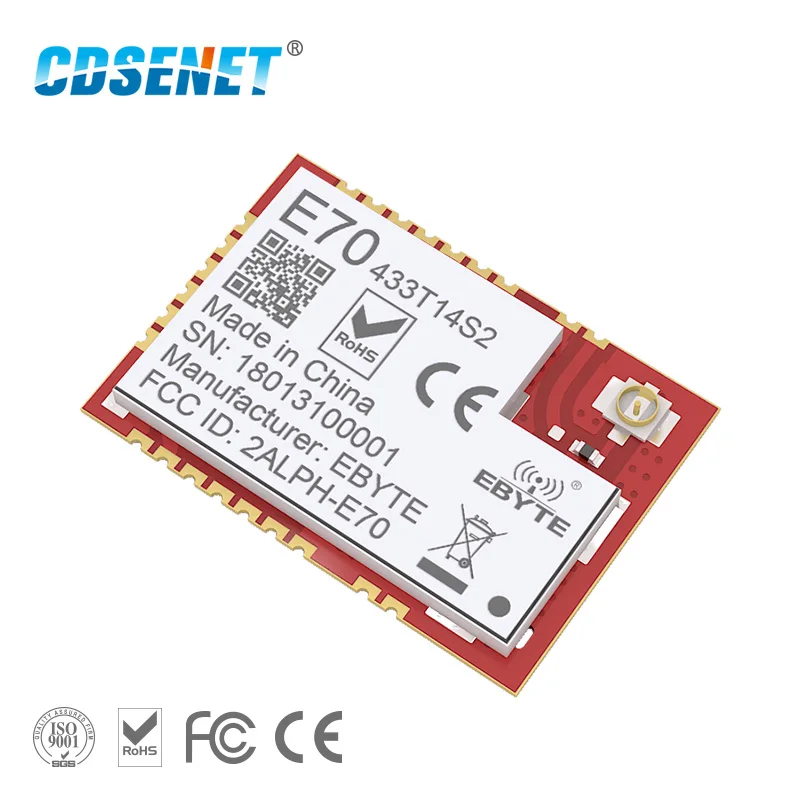 CC1310 433 MHz E70 433T14S2 IOT SMD rf módulo uhf inalámbrico UART IOT ...
