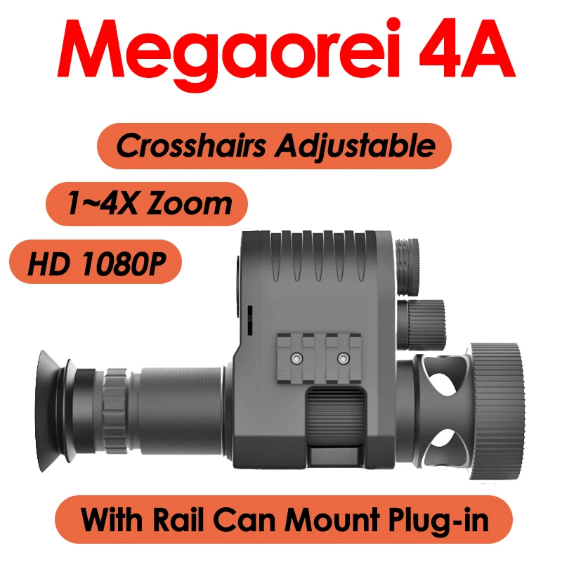 Megaorei 4A Night Vision Scope Portable Hunting Camera 1080P Rear Sight ...