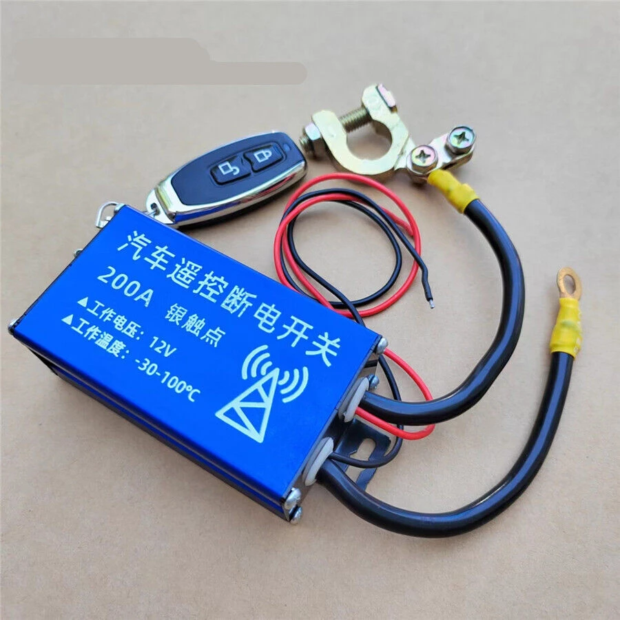 Car Battery Disconnect Isolator Cut-off Switch Relay W/ Wireless Remote ...