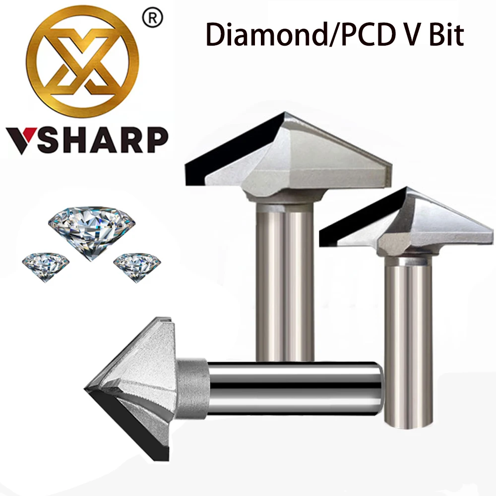 Milling Cutter Cnc Pcd | Diamond Cnc Router Bits | Pcd Diamond Router ...