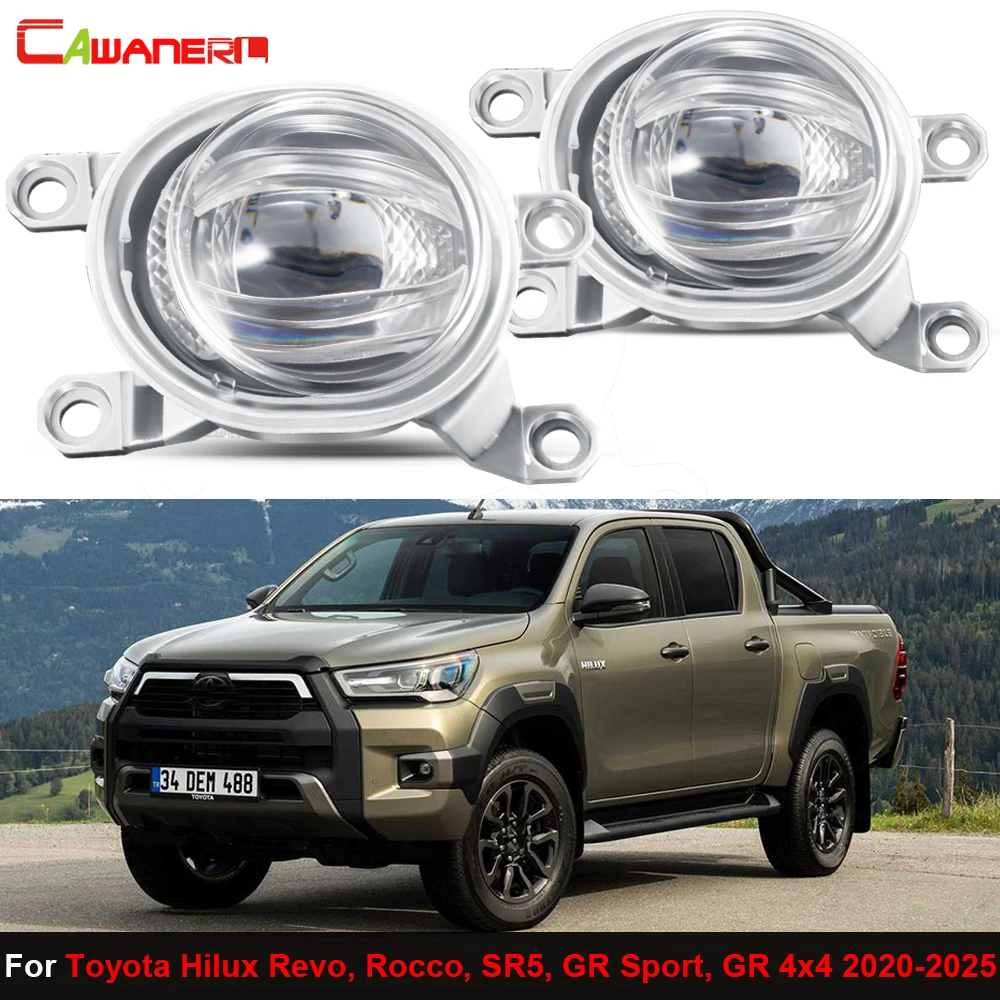 2 X Car Front LED Fog Light Assembly Daylight For Toyota Hilux Revo ...